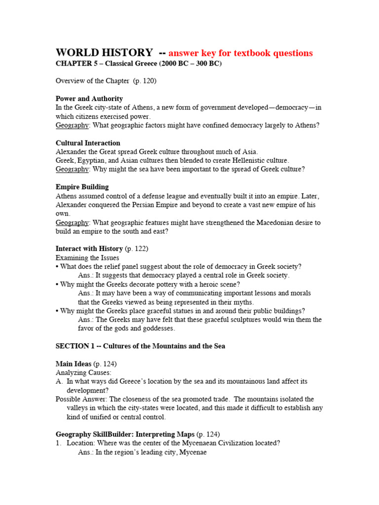 World History Grade 7 Keys | PDF | Ancient Greece | Alexander The Great