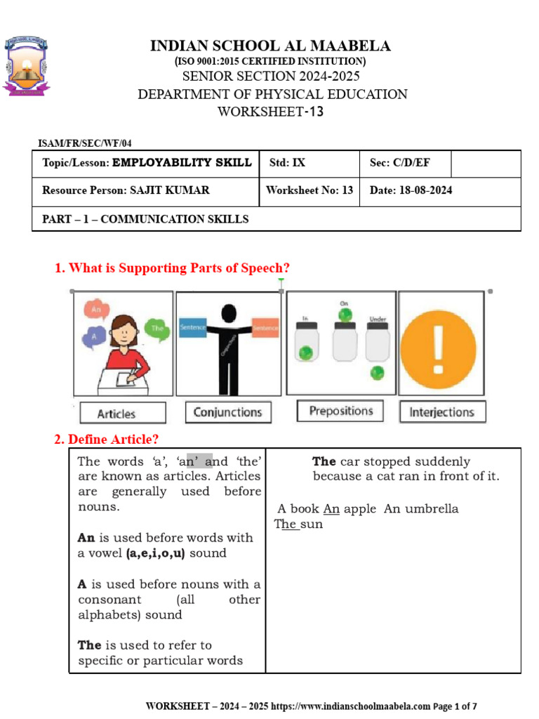 13 - PAT-GC - Employability Skill - Communication | PDF | English Language | Vowel