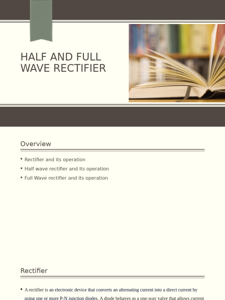 Half and Full Wave Rectifier | PDF | Rectifier | Diode