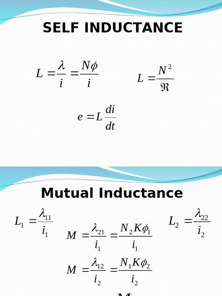 Self and mutual inductance | PDF | Inductance | Inductor