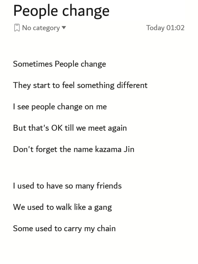 People Change Kazama Jin | PDF