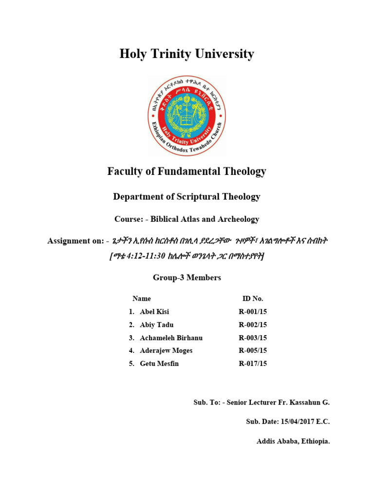 Biblica Atlas Assignment Group 3 | PDF