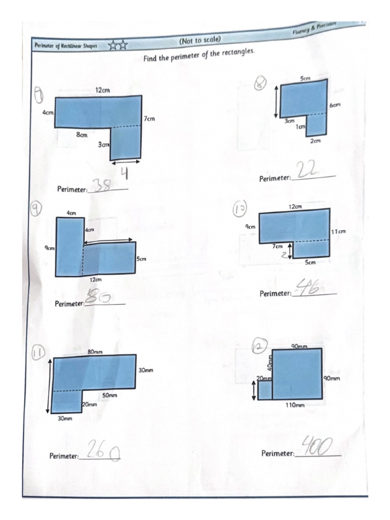 Perimeter of Rectilinear Shapes | PDF
