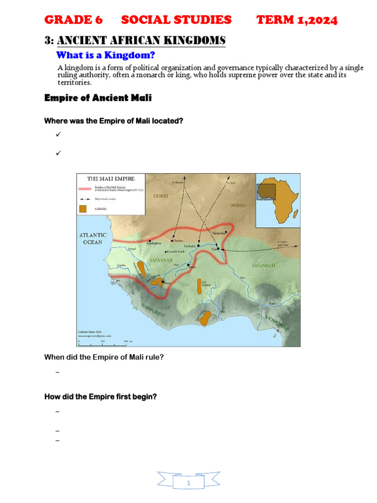 Ancient Kingdoms in Africa | PDF