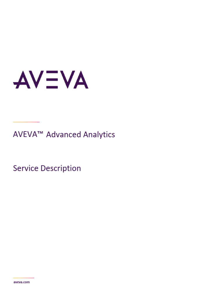 AVEVA Advanced Analytics v1 0 | PDF | Disaster Recovery | Analytics