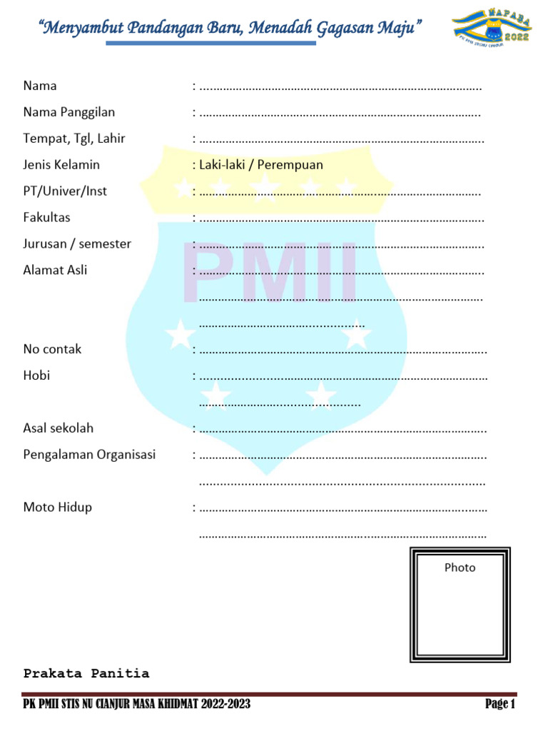MAPABA PMII STIS NU Cianjur 2022-2023 | PDF