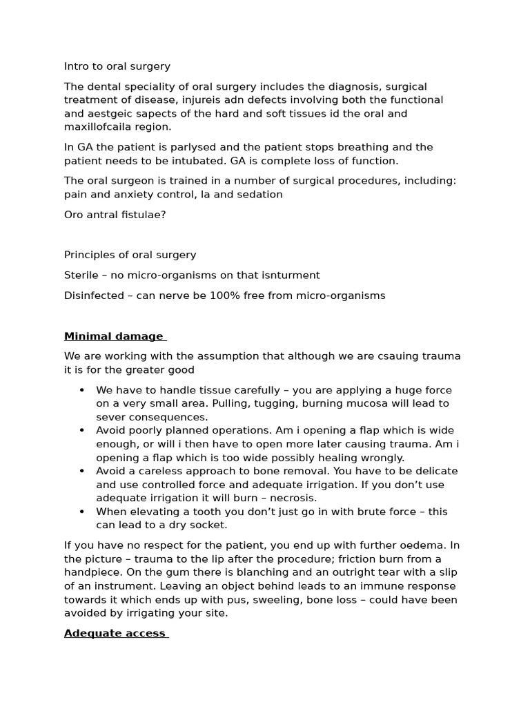 Intro to oral surgery | PDF | Surgery | Epithelium