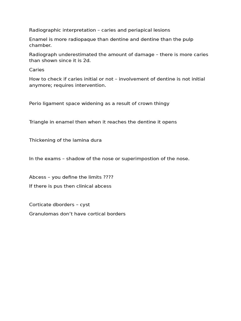 Radiographic Interpretation | PDF