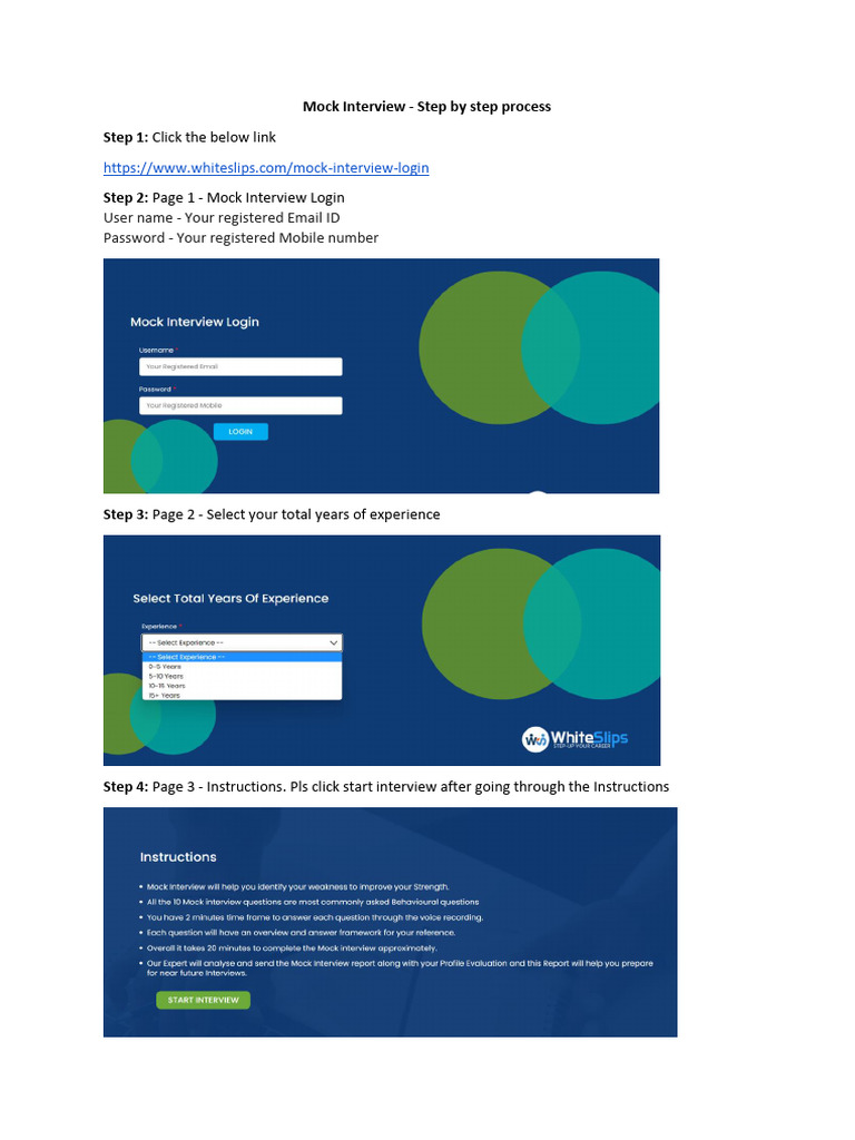 Mock Interview Model | PDF