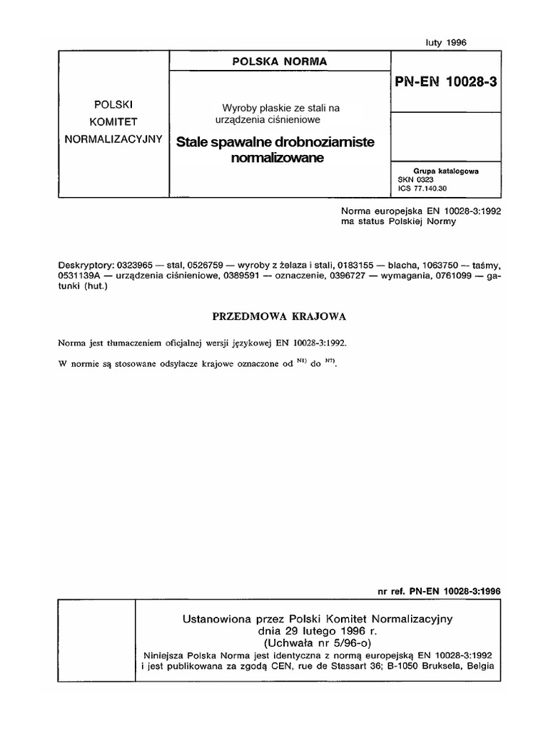 PN en 10028 3 | PDF