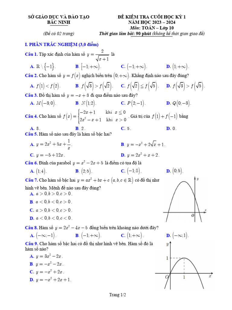 de-kiem-tra-cuoi-hoc-ky-1-toan-10-nam-2023-2024-so-gddt-bac-ninh | PDF