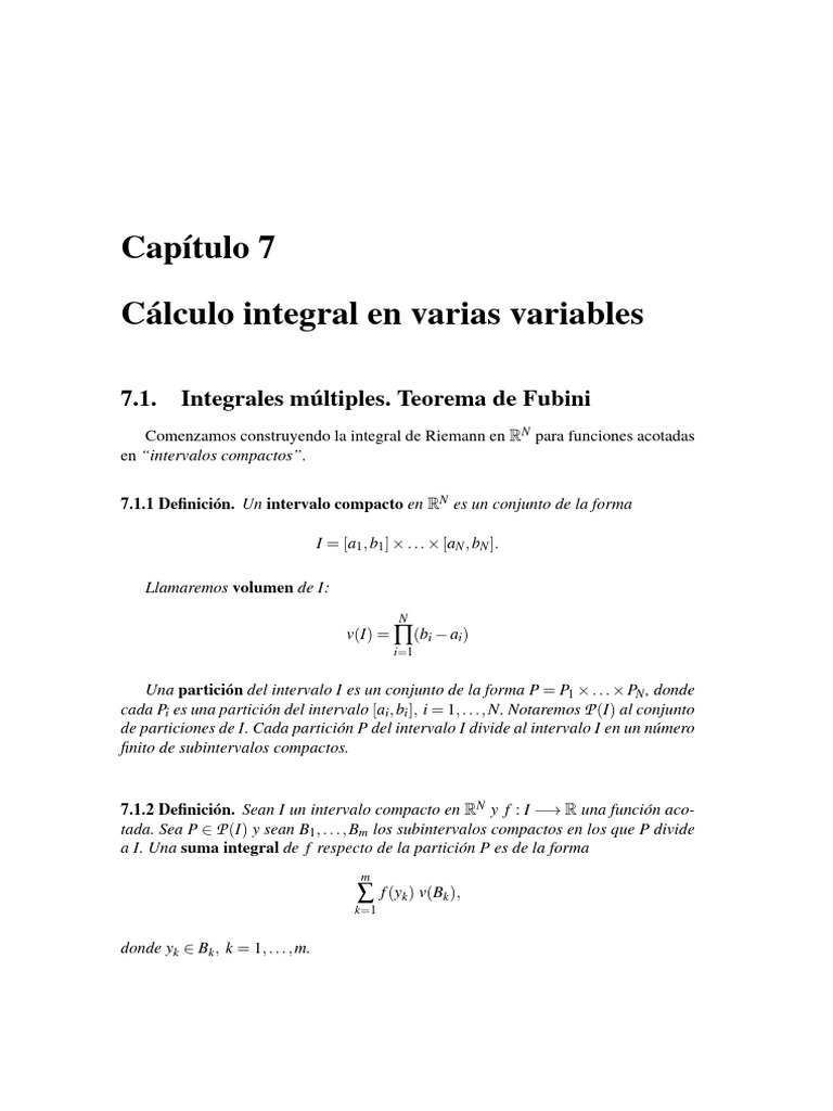Integrales Múltiples y Teorema de Fubini | PDF | Integral | Matemáticas