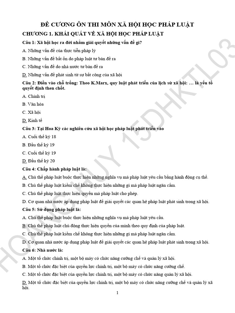 Ôn Thi Xhhpl PDF | PDF