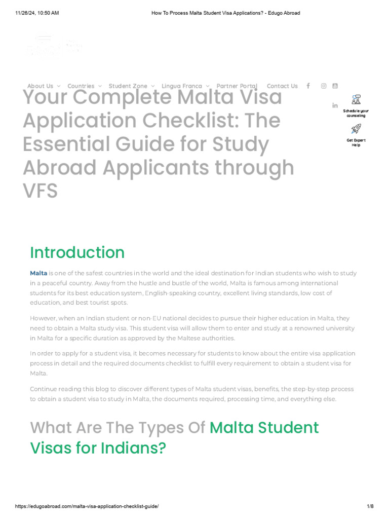 Malta Student Visa Application Guide | PDF | Travel Visa | Passport