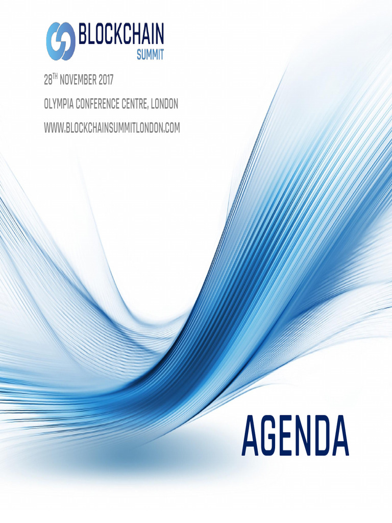 Block Chain Summit Agenda | PDF | Innovation | Business