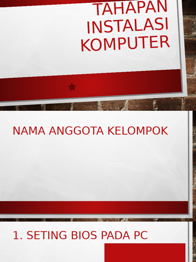 Tahapan instalasi komputer tugas 2 | PDF