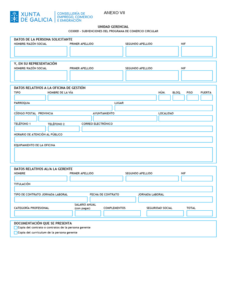 Anexo VII Unidade Xerencial | PDF