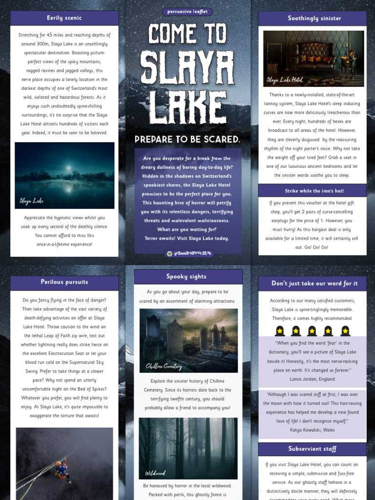 Come to Slaya Lake Y5 | PDF