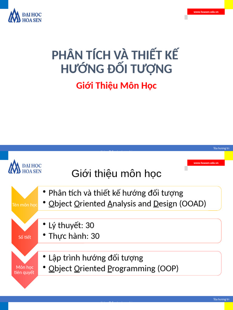 OOAD@Lecture 01 - Introduction | PDF