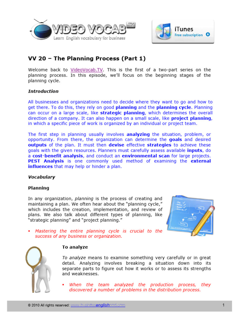 VV20SN-Planning_Process1 | PDF | Strategic Planning | Cost–Benefit Analysis