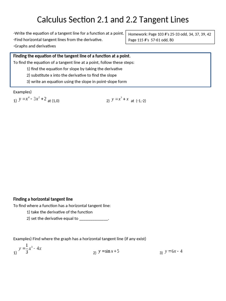 2.1_and_2.2_writing_tangent_lines_and_finding_horizontals | PDF