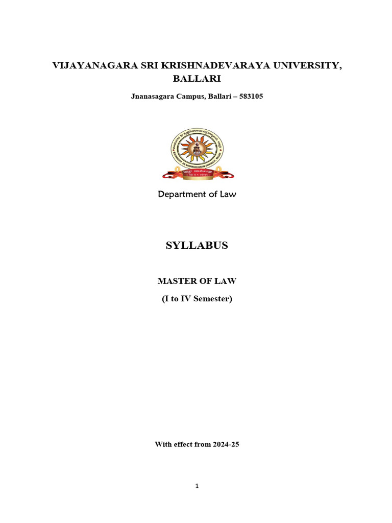 LL.M. Syllabus Overview 2024-25 | PDF | Jurisprudence | International Law