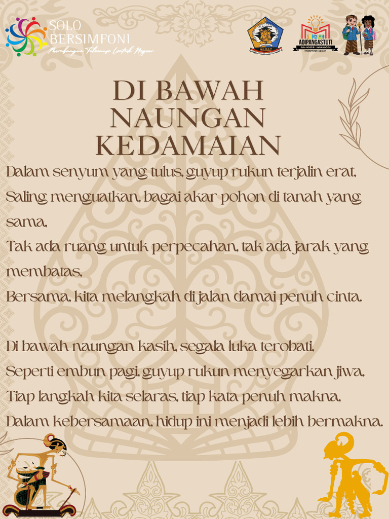 Puisi Guyup Rukun, Di Bawah Naungan Kedamaian - Zaky Pratama | PDF