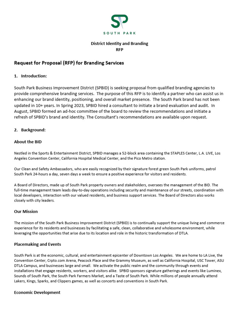 District Identity and Branding RFP | PDF | Brand | Request For Proposal