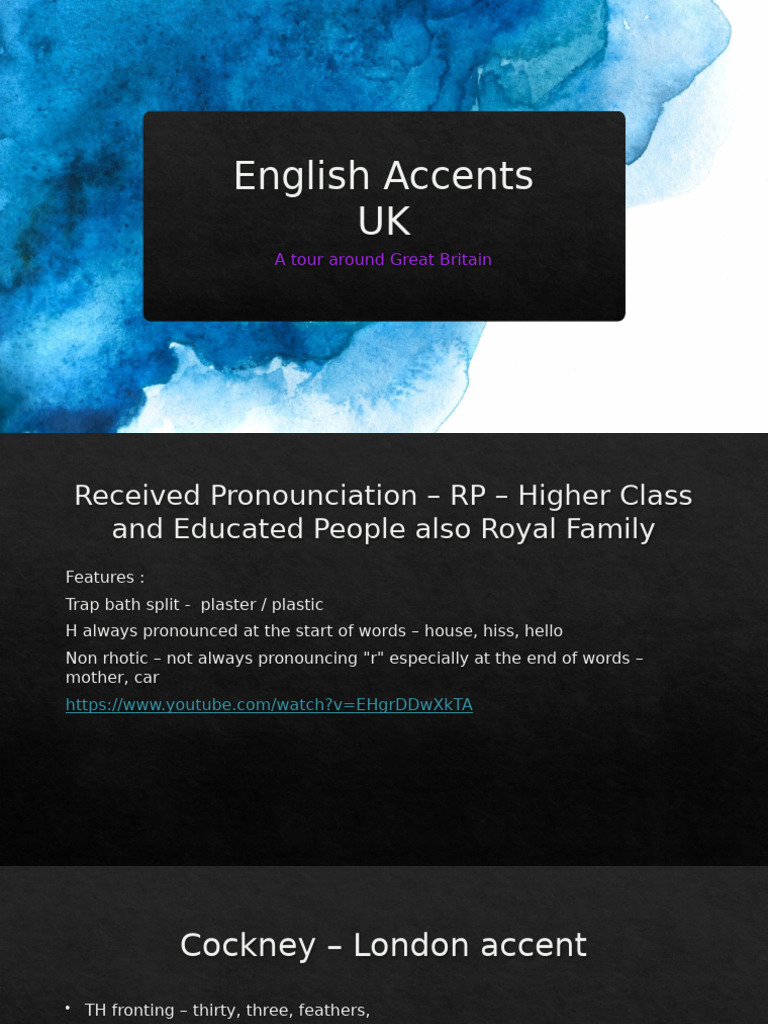 English Accents - UK | PDF | Phonology | Human Voice