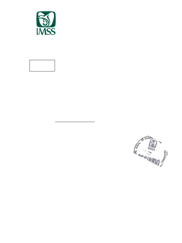 Certificado Médico IMSS 2024 | PDF