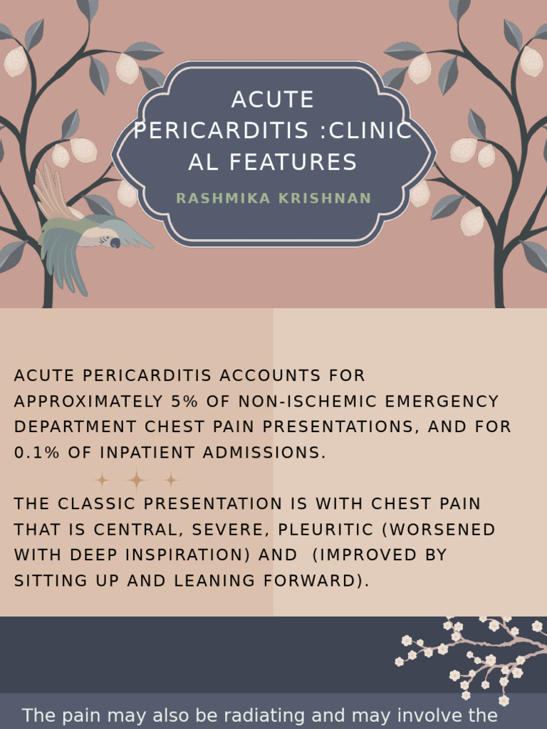 Acute Pericarditis GM | PDF | Clinical Medicine | Causes Of Death