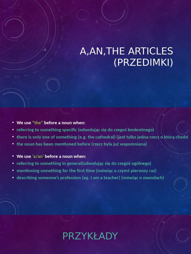 A-AN-THE ARTICLES AND WHEN TO USE THEM | PDF