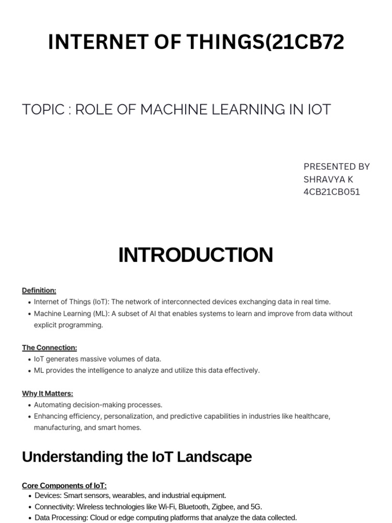 The-Rise-of-Machine-Learning-in-the-IoT-Era.pptx | PDF | Internet Of ...