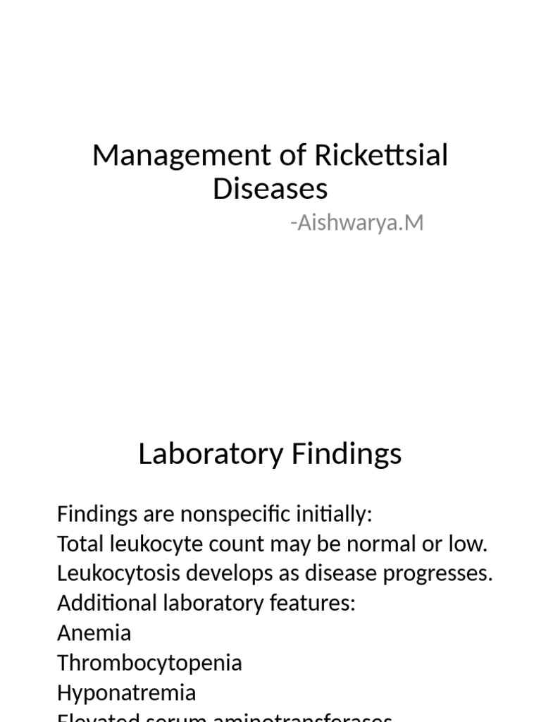 Rickettsial Diagnosis and Lab Findings | PDF | Serology | Health Sciences
