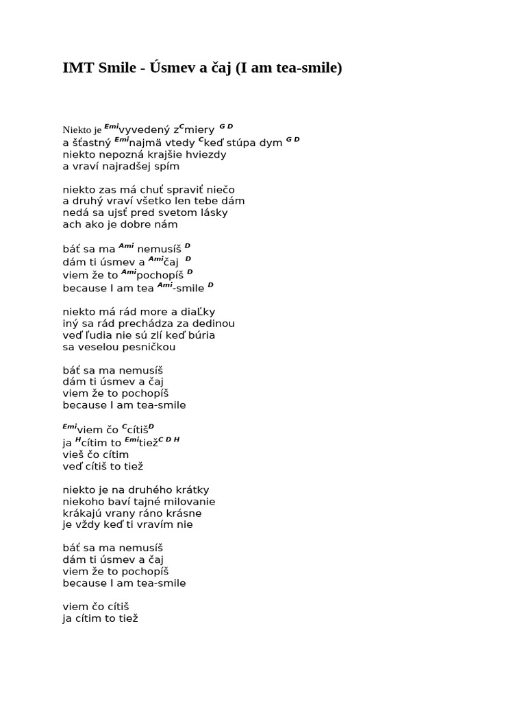 IMT Smile Akordy | PDF