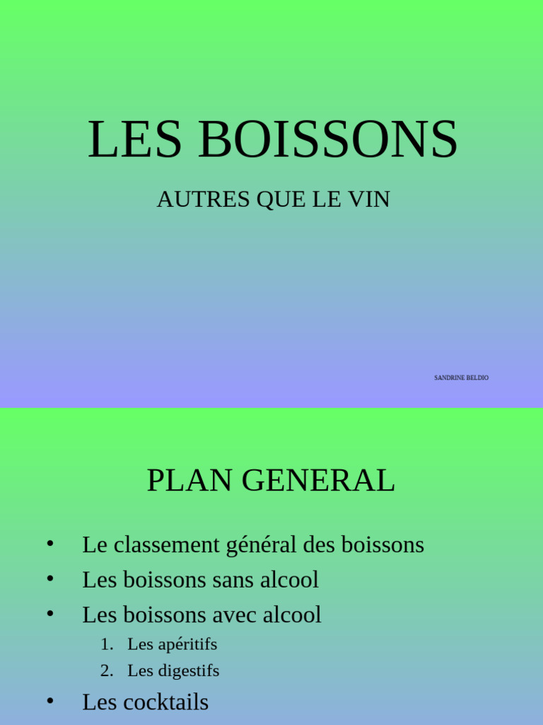 Guide des boissons : alcool et sans alcool | PDF | Boisson | Jus