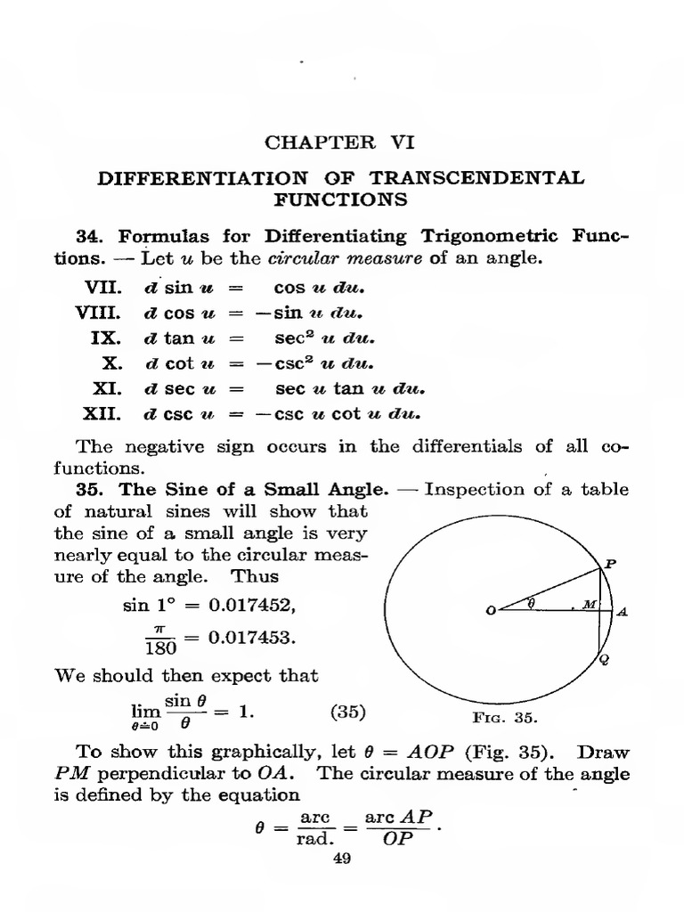Differential Calculus Mit Phillips Pdf Trigonometric Functions Geometry