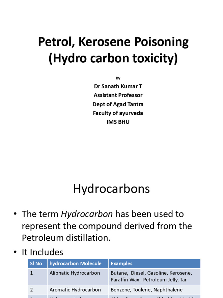 Petrol, Kerosene Poison FA IMS BHU | PDF | Kerosene | Hydrocarbons