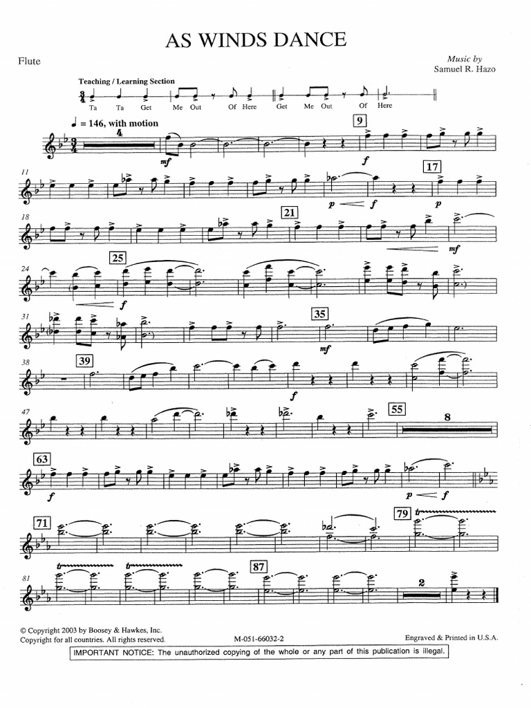 As Winds Dance - Parts | PDF