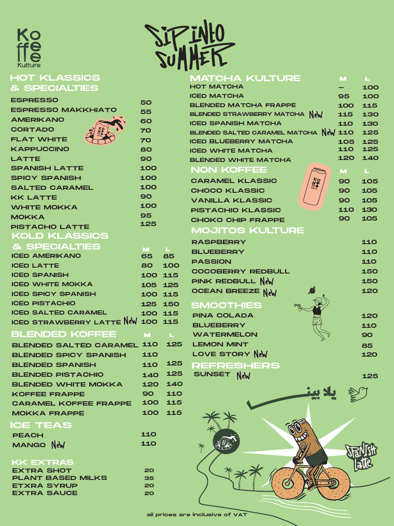 Koffee Kulture Menu | PDF | Pesto | Salad