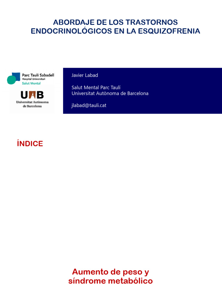 Abordaje Endo SQZ LabadJ2020 | PDF | Antipsicótico | Olanzapina