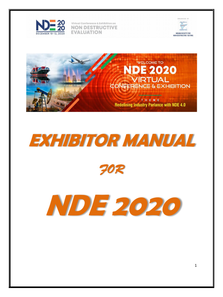 Exhibitor Manual - NDE 2020 | PDF | Hyperlink | Computing