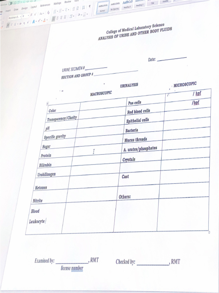 Lab Format Result | PDF