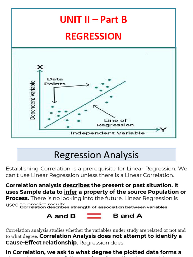 QT - Unit 2 - Part B - Regression | PDF | Linear Regression | Regression Analysis