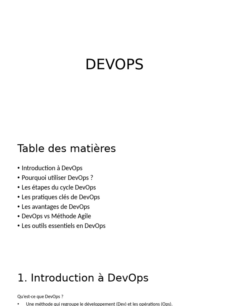 DEVOPS | PDF | Informatique | Génie logiciel