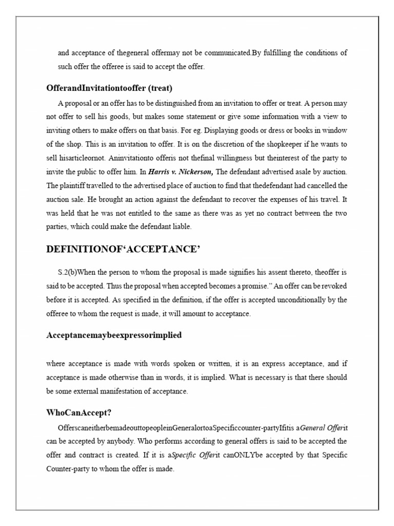 2 | PDF | Offer And Acceptance | Consideration