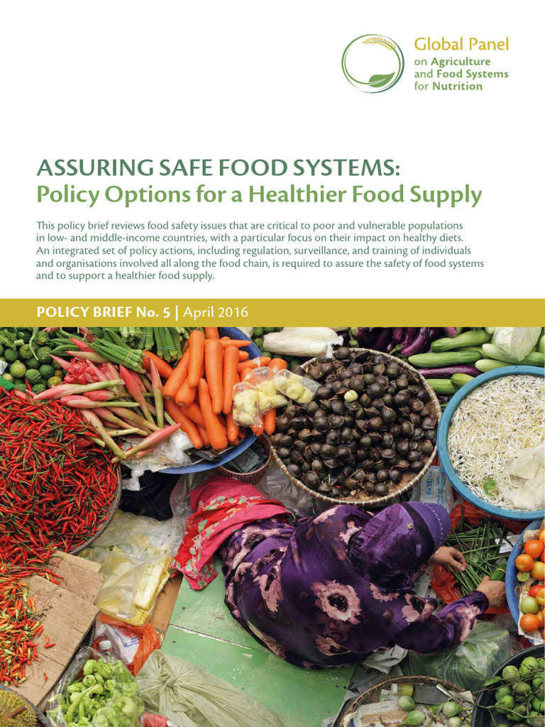 Food Safety Policy Brief | PDF | Food Safety | Malnutrition