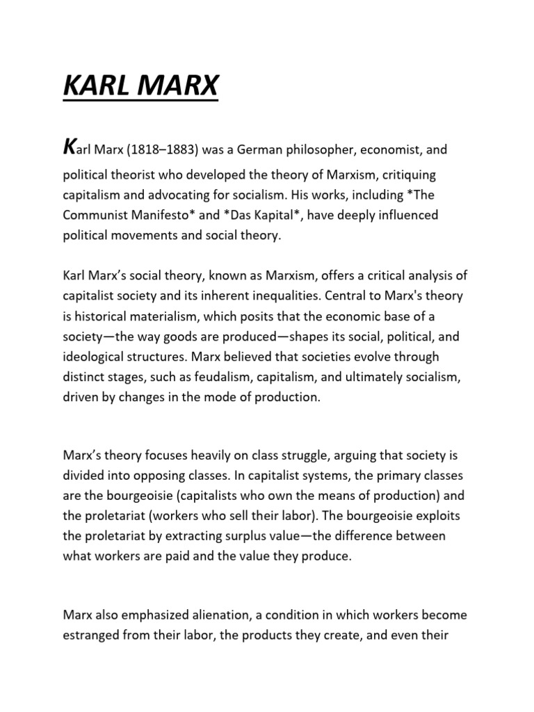 Karl Marx | PDF