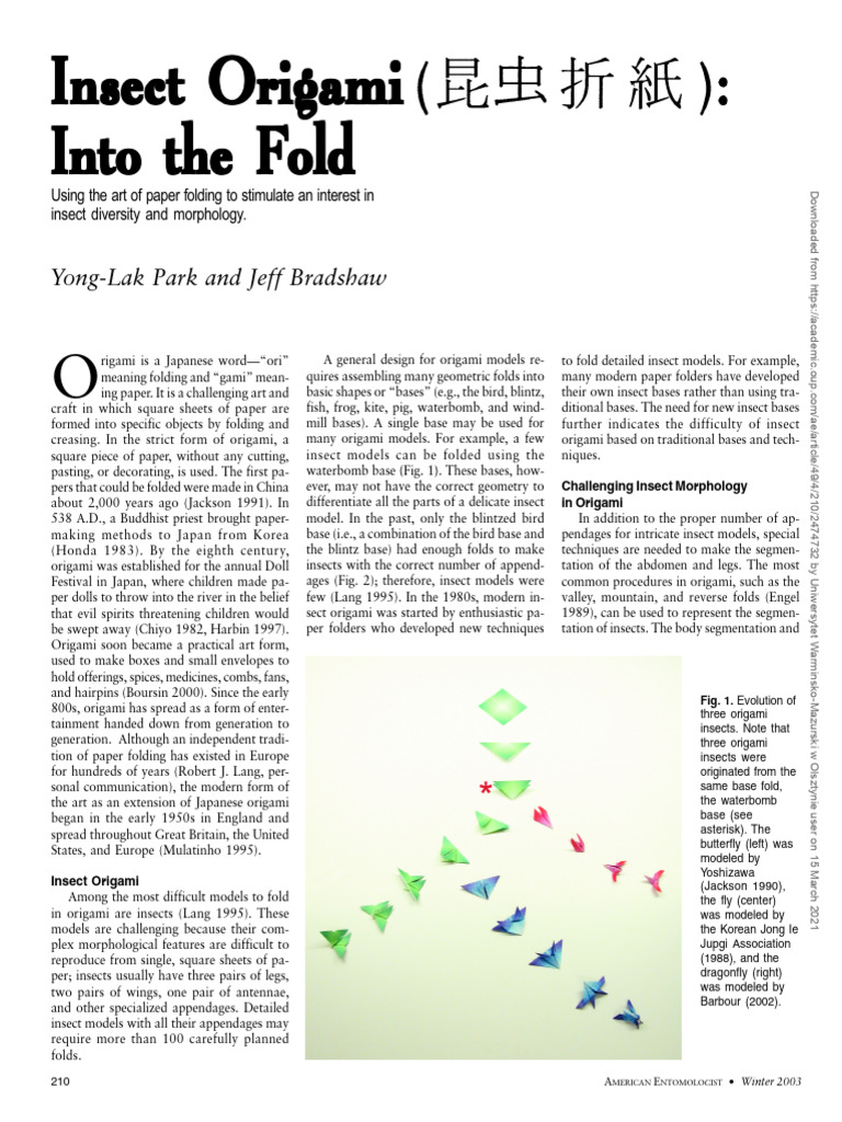 Insect_Origami_Into_the_Fold | PDF | Origami | Insects