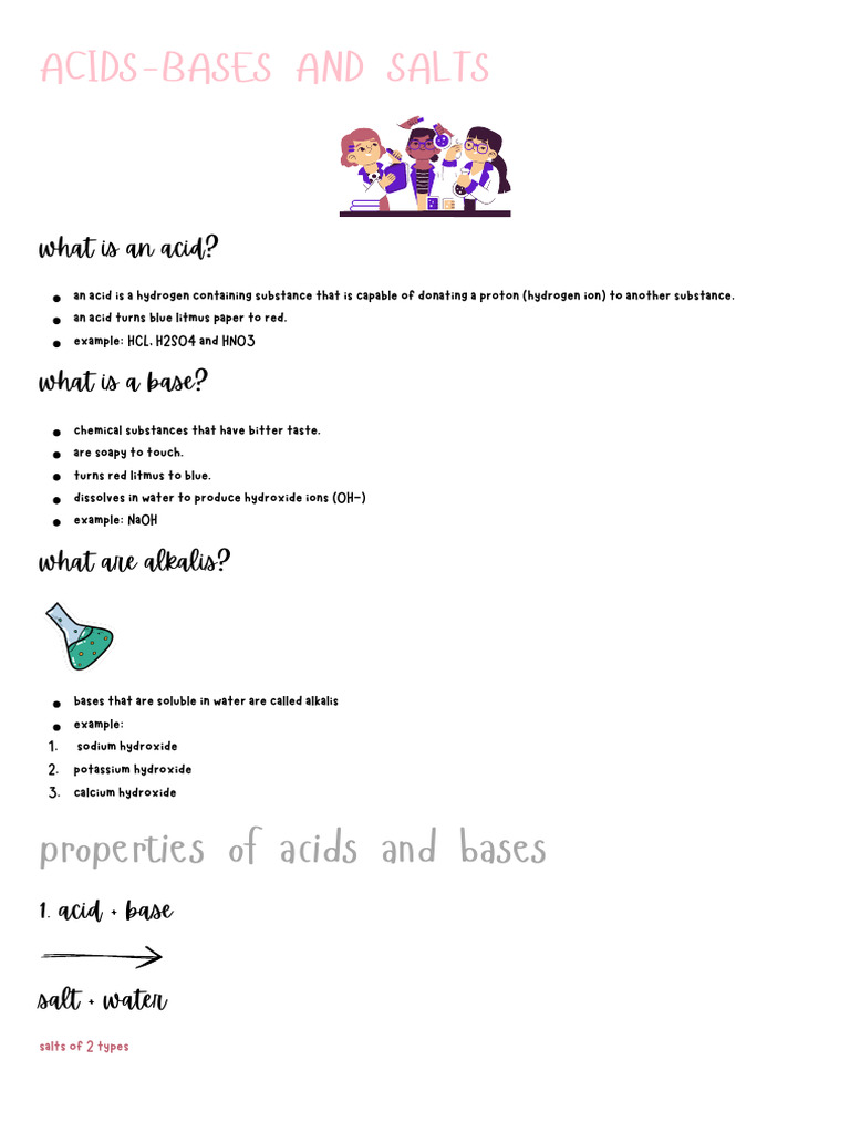ACIDS AND BASES (1) | PDF | Acid | Hydroxide